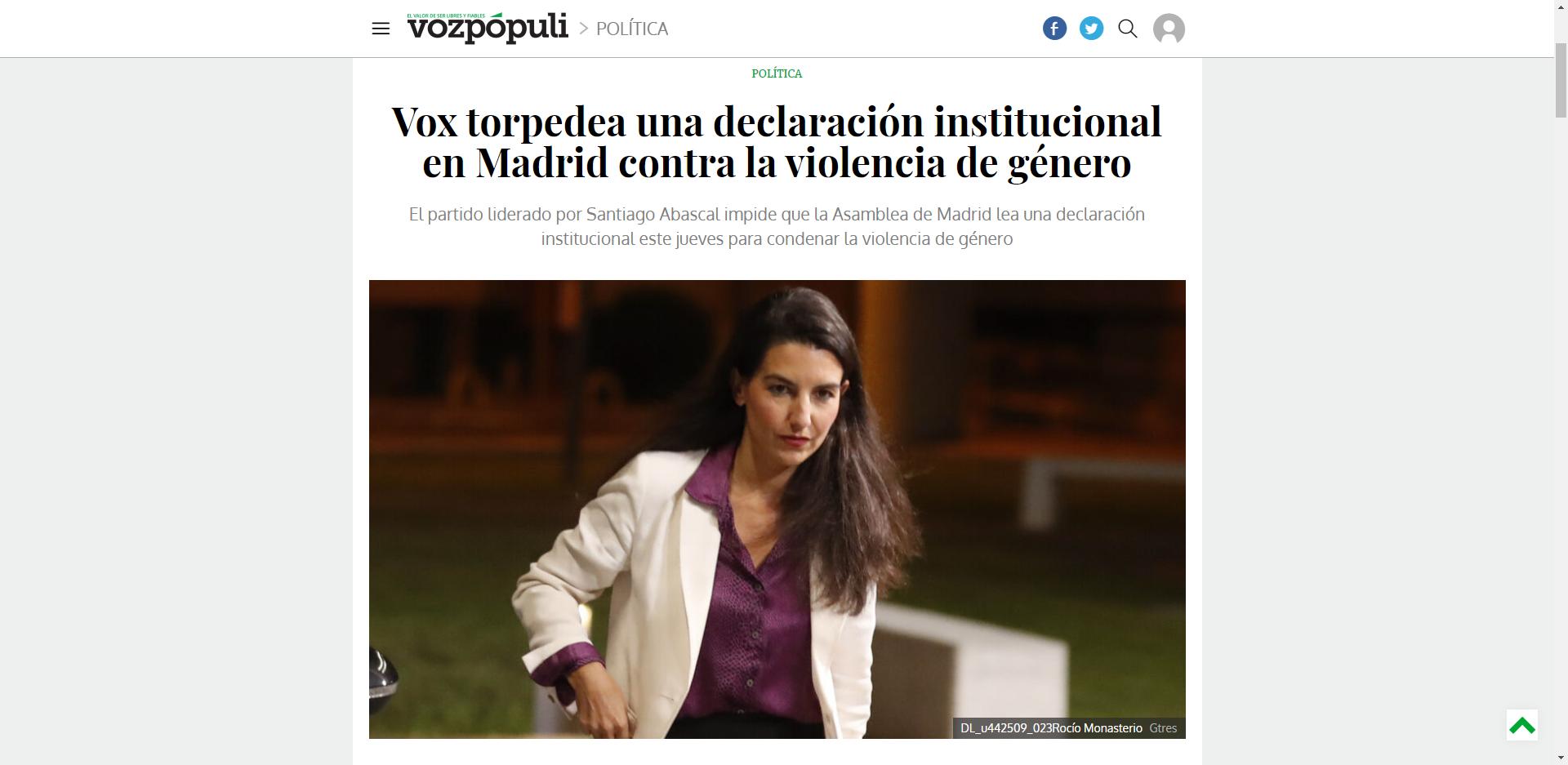 Vox no quiere declaraciones contra la violencia de género – Bogando por ...